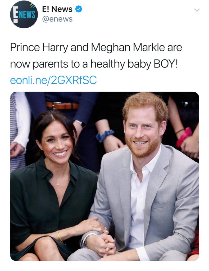 “It’s A Boy!” Putera Harry & Meghan Markle Sambut Anak Sulung Dengan ...
