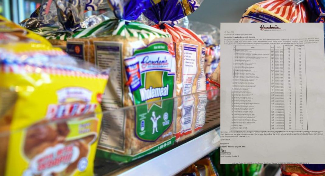 Naik Lagi, 53 Produk Roti Gardenia Dinaikkan Harga Selepas Hari Merdeka