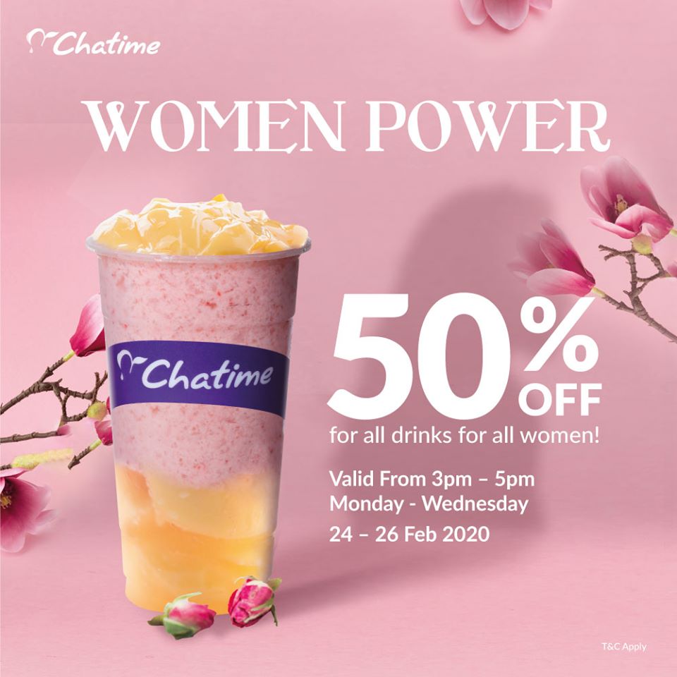 Chatime Tawar Potongan Harga 50% Untuk Perempuan Bermula Hari Ini - REMAJA